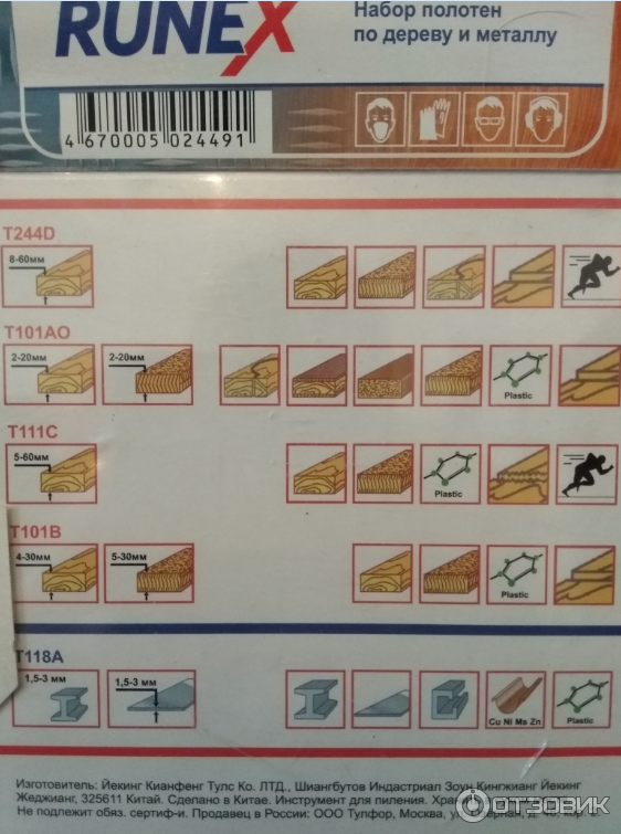 Отзыв о Набор пилок для электролобзика Runex T-set1 | Не зря купил набор.