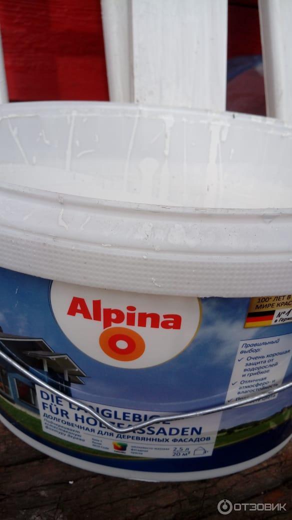 Отзыв о Краска Alpina для деревянных фасадов Разочарование