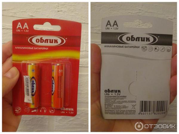 Отзыв о Алкалиновые батарейки Облик LR06 AA | дешевые, но качественные ...